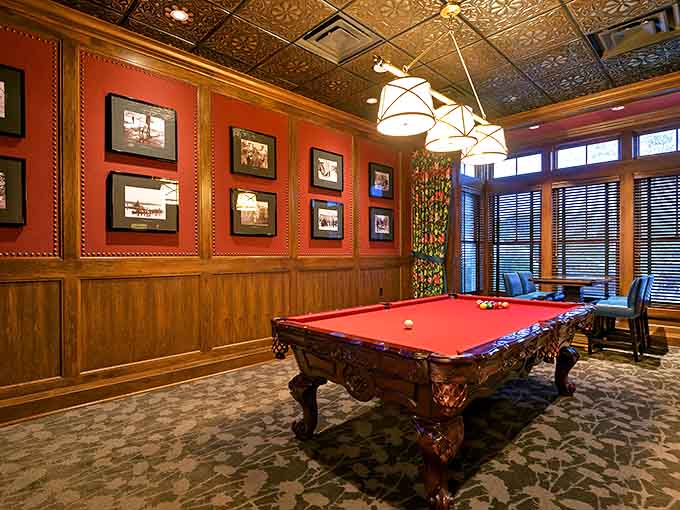 A billiards room with more personality than most people's entire houses, where even losing feels like winning.