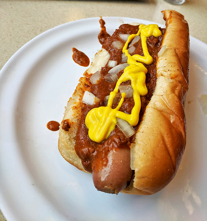 The chili dog &ndash; where beef meets more beef in a harmony of flavors that makes you wonder why you'd ever eat anything else.