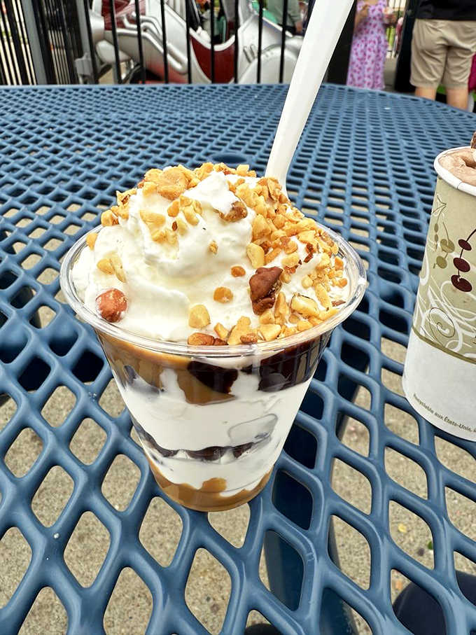 Layers of chocolate, peanut butter, and crunchy toppings make this Buckeye Parfait a delicious tribute to Ohio's favorite candy.