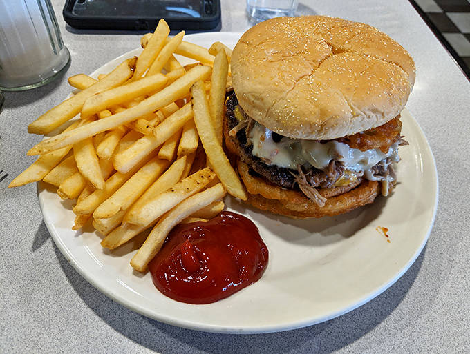 This isn't just a burger&mdash;it's an engineering marvel that requires strategic planning to eat without wearing half of it home.