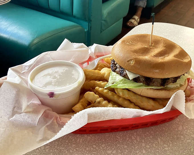 Sometimes the best burger is the simplest one: quality beef, fresh toppings, and a toasted bun that knows its supporting role.