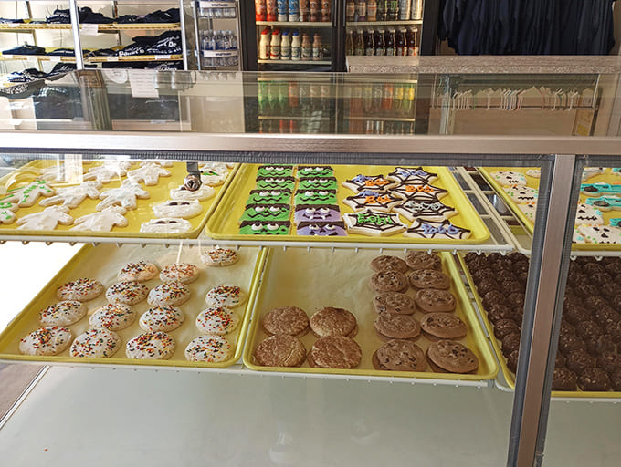 Cookie counter: Seasonal butter cookies that are almost too pretty to eat. Almost. Their festive designs practically dare you to take a bite.