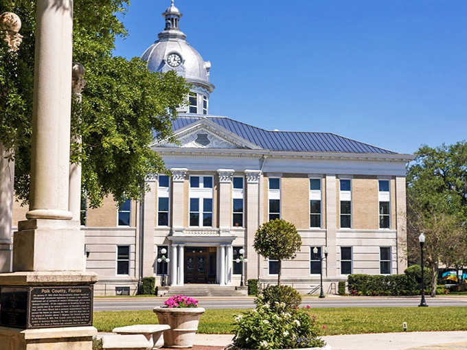 The courthouse stands as Bartow's crown jewel, its gleaming dome catching sunlight like it's showing off for architectural photographers.