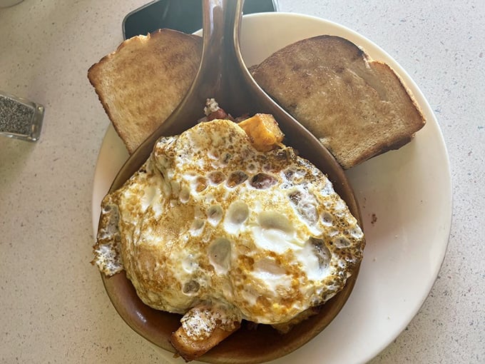 Simple pleasures done right: eggs cooked exactly how you want them, with toast that's actually worth eating.