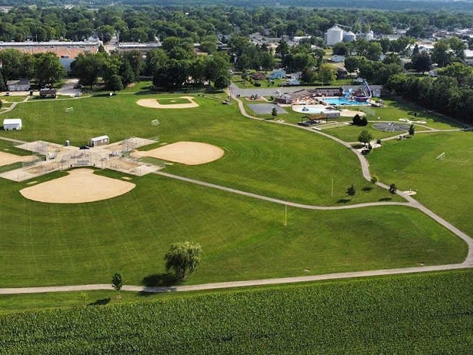 The Genoa Township Park District maintains immaculate baseball diamonds and recreational facilities where generations of local athletes have played.