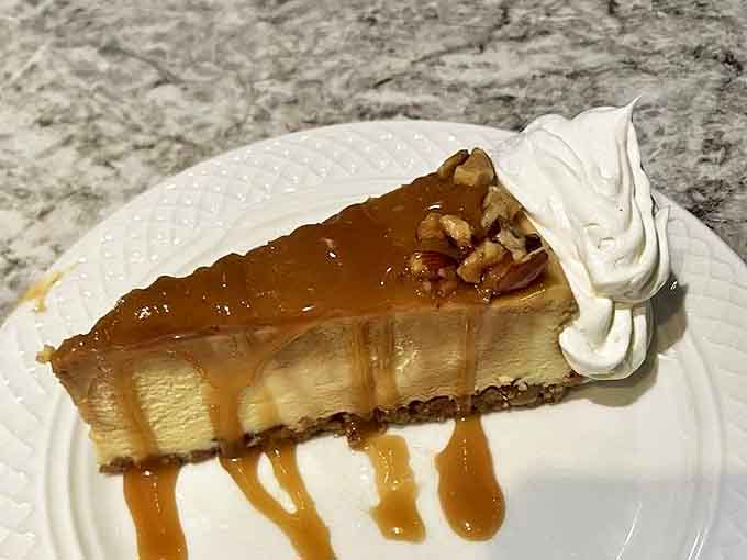 Even gluten-free diners get the royal treatment with this caramel cheesecake &ndash; creamy, rich, and topped with a buttery caramel sauce that dreams are made of.