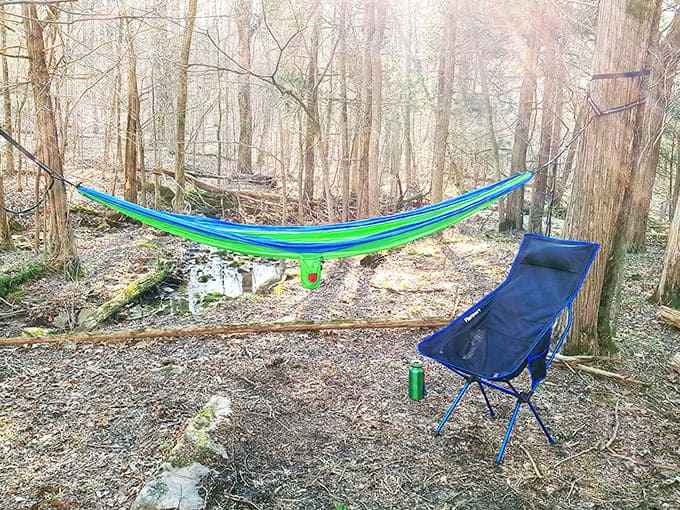 Nothing says "I've figured out relaxation" quite like a hammock strung between trees in the middle of the forest.