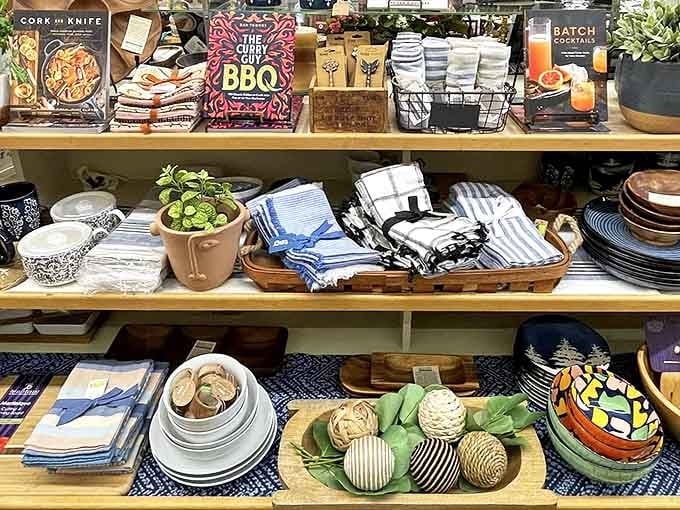 Kitchen enthusiasts will swoon over the thoughtfully selected cookbooks and home goods that transform a hardware store into a culinary treasure trove.