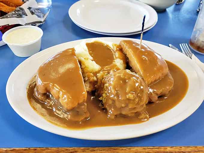 When gravy covers every square inch of your plate, you know you've ordered correctly at Darrow's.