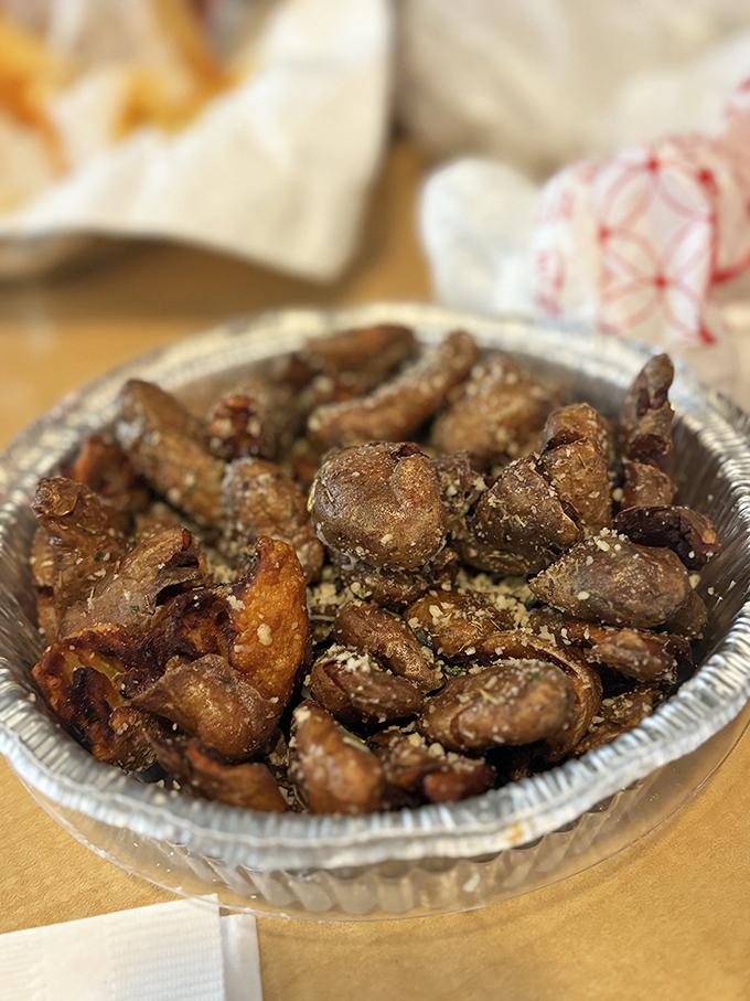 House Spuds: These aren't just potatoes—they're golden-brown nuggets of joy, perfectly seasoned and ready to steal the show.