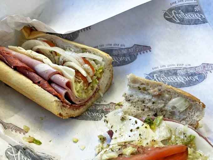 The Italian sub comes loaded with quality meats and fresh vegetables, proving that sometimes the classics are classic for a reason.