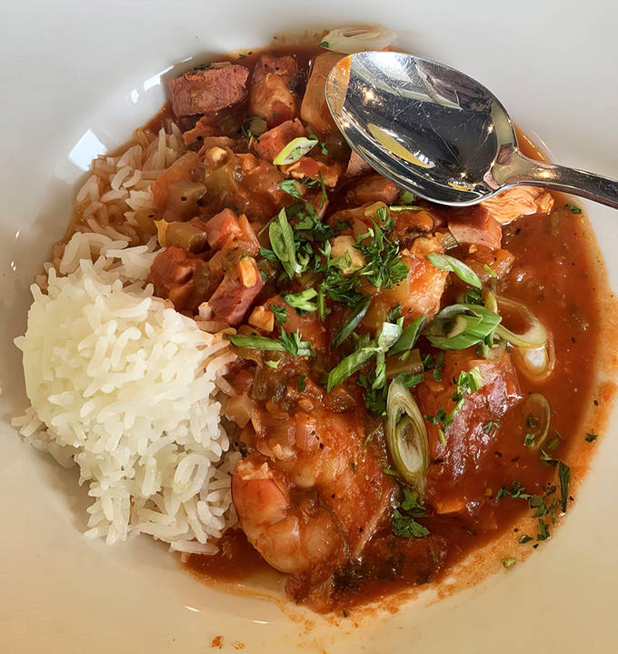Grandpa's gumbo isn't just soup &ndash; it's a family history in a bowl, with andouille sausage, seafood, and meat creating a symphony of flavors.