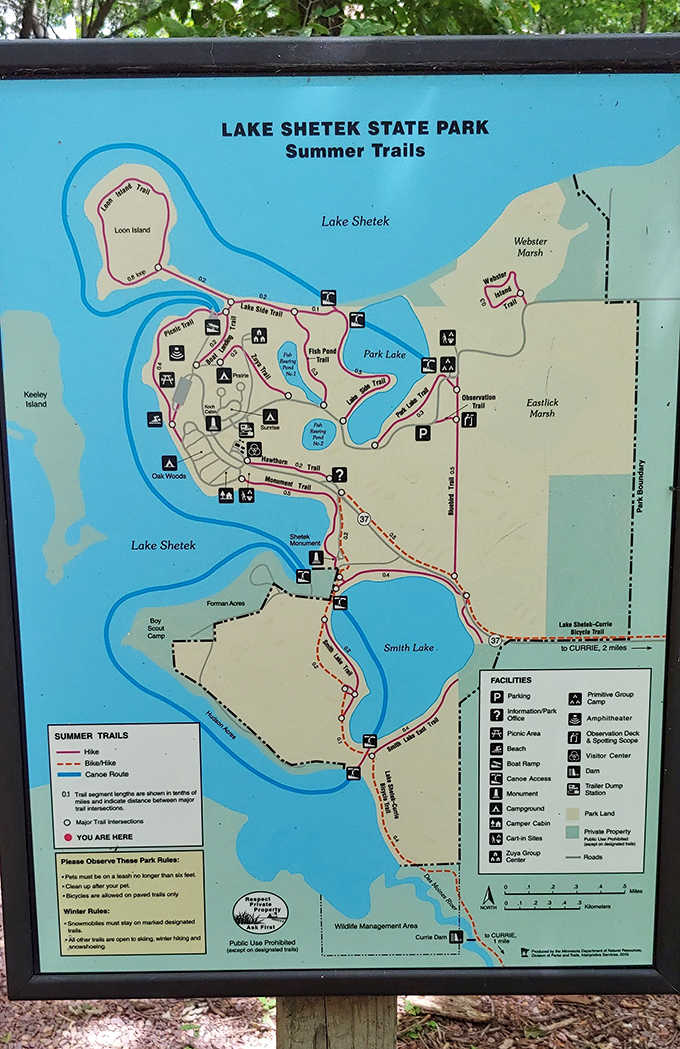 Map: The treasure map to Lake Shetek's wonders, where X marks every spot worth discovering in this 1,109-acre playground.