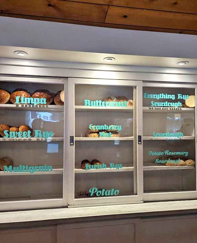 When your bread selection needs its own display case with fancy lettering, you know you're dealing with serious bakers.