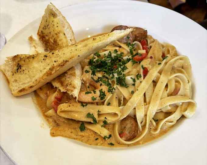 New Orleans shrimp pasta that proves simplicity can be sublime &ndash; al dente fettuccine, plump shrimp, and a sauce worth sopping up with every last crumb.