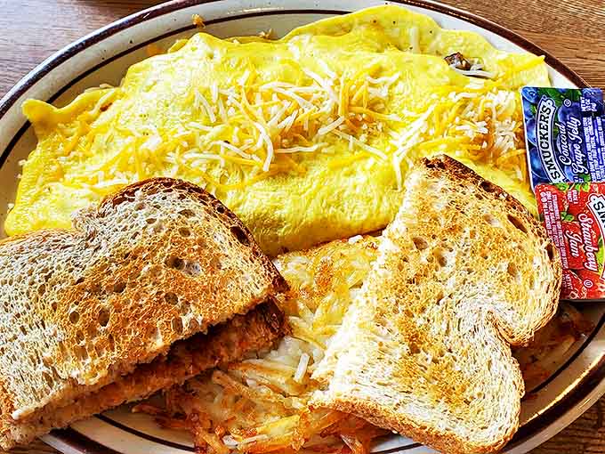 When toast isn't just a vehicle for butter but a supporting actor in the breakfast drama &ndash; perfectly browned and ready for action.