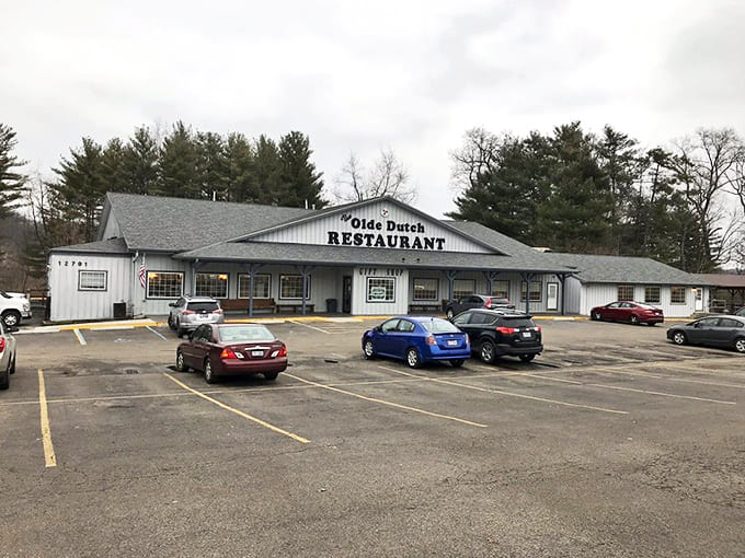 The parking lot fills quickly during peak hours &ndash; a testament to the restaurant's popularity among both locals and Hocking Hills visitors.