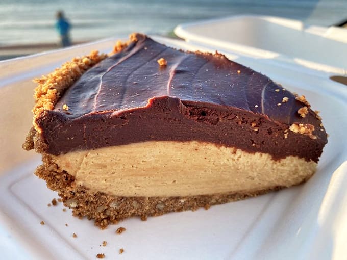 The legendary peanut butter pie &ndash; where chocolate ganache meets creamy peanut butter in a dessert so good, you'll contemplate ordering a second.