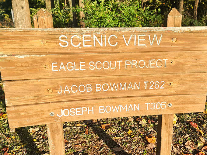 Eagle Scouts leaving their mark on the wilderness – proof that good deeds and great views often go hand in hand.