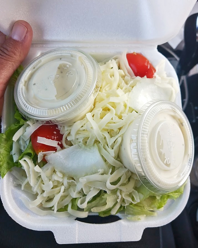 Fresh salads provide a crisp counterpoint to the hearty pizzas, with house-made dressings that locals swear by.