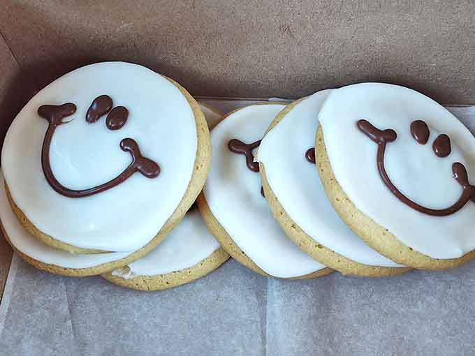 These smiley face cookies aren't just desserts &ndash; they're edible mood boosters that grin back at you before meeting their delicious fate.