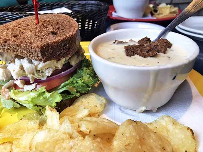 Sandwich perfection meets creamy soup in this classic lunch combo that satisfies both the hand-held and spoonable food cravings.