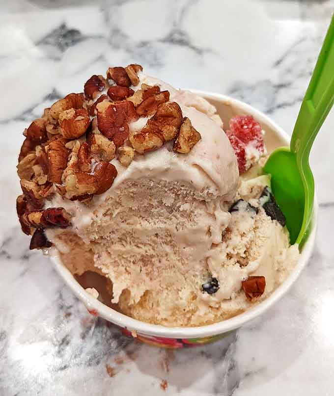 Pecans toasted to perfection nestle in buttery ice cream &ndash; it's the South's contribution to world peace.