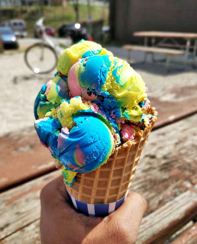 Superman ice cream bringing superhero levels of color and joy to an ordinary day &ndash; proof that sometimes we eat with our eyes first.