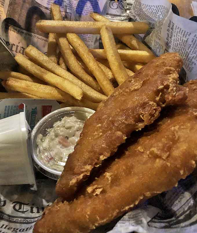 Golden-battered fish rests on a bed of crispy fries &ndash; simple perfection that would make any Minnesotan's Scandinavian ancestors proud.