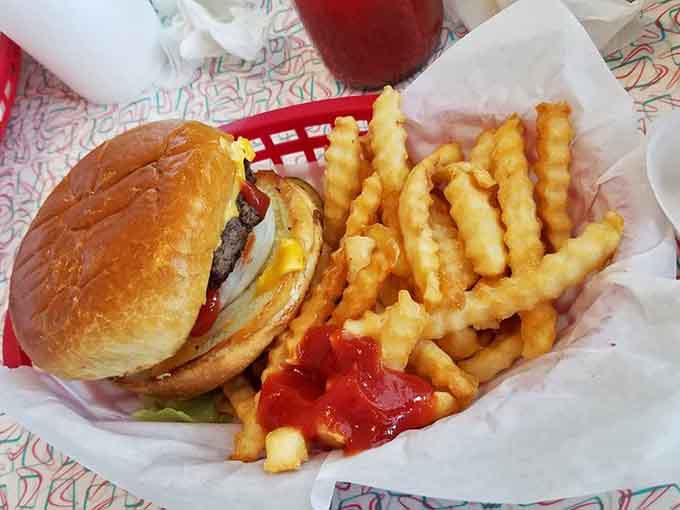 A classic cheeseburger and golden fries prove that sometimes the old ways are the best ways, especially when done this well.