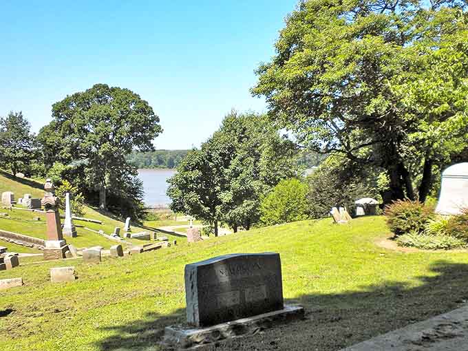 Woodland Cemetery offers that rare combination – breathtaking river views and fascinating history lessons, all in peaceful hilltop serenity.