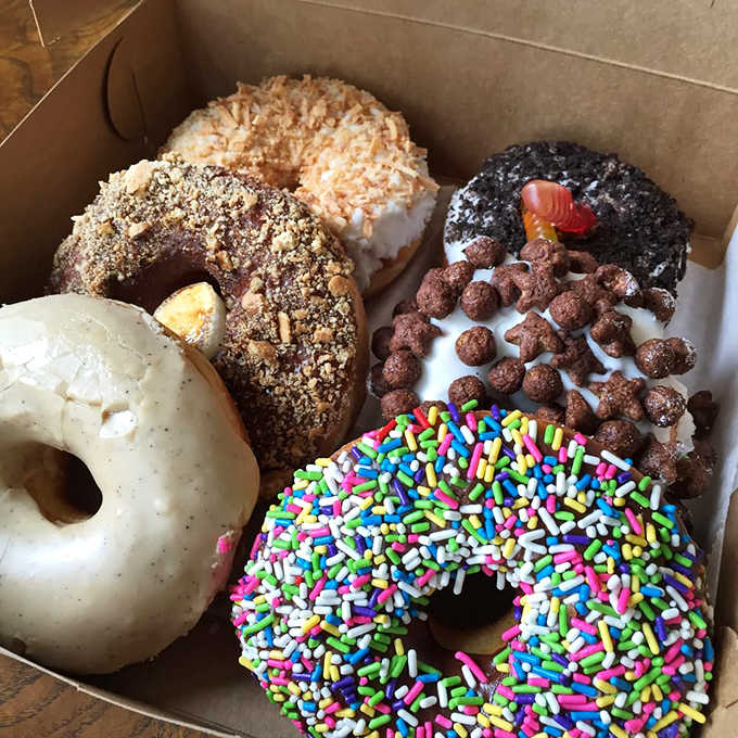 A donut box that doubles as a color therapy session &ndash; YoYo's assortment proves variety truly is the spice of life.