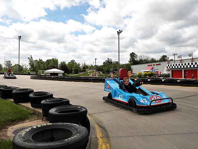 Speed demons and cautious drivers alike navigate the go-kart track, where family rivalries are born and "I let you win" becomes the day's mantra.