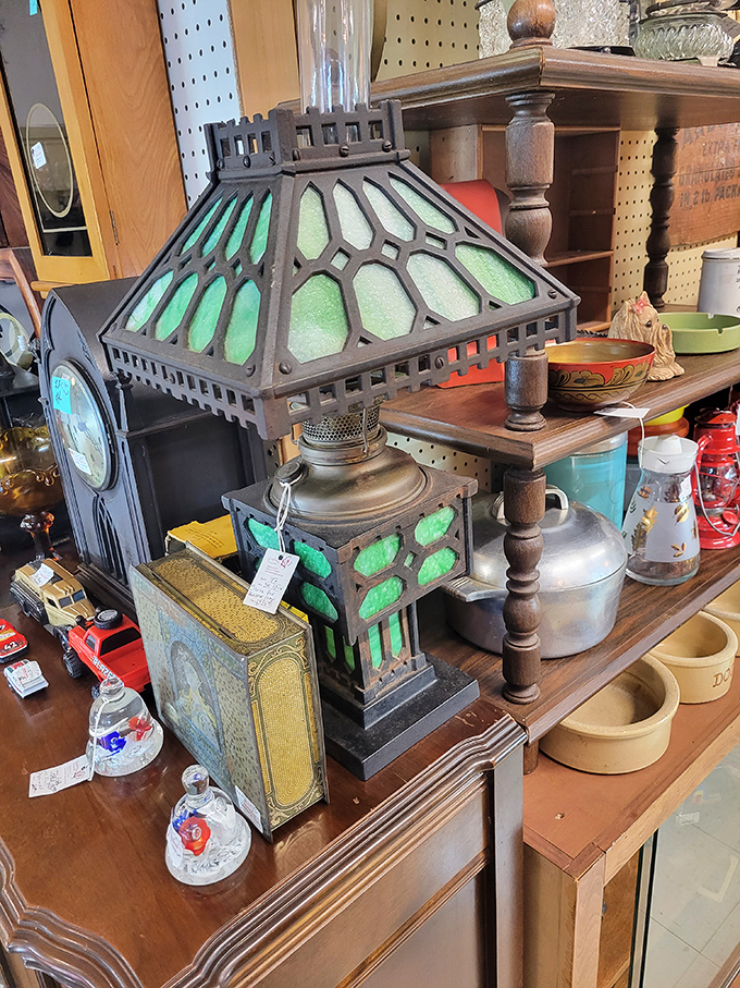 This stained glass lamp doesn't just illuminate a room &ndash; it tells stories through colored light, just as it has for decades.