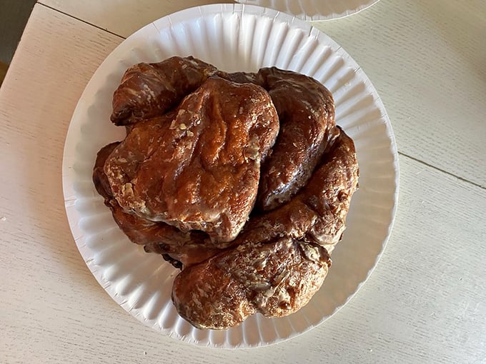Apple Fritter: This isn't just an apple fritter &ndash; it's a monument to excess in the best possible way, with cinnamon-spiced chunks creating edible topography.