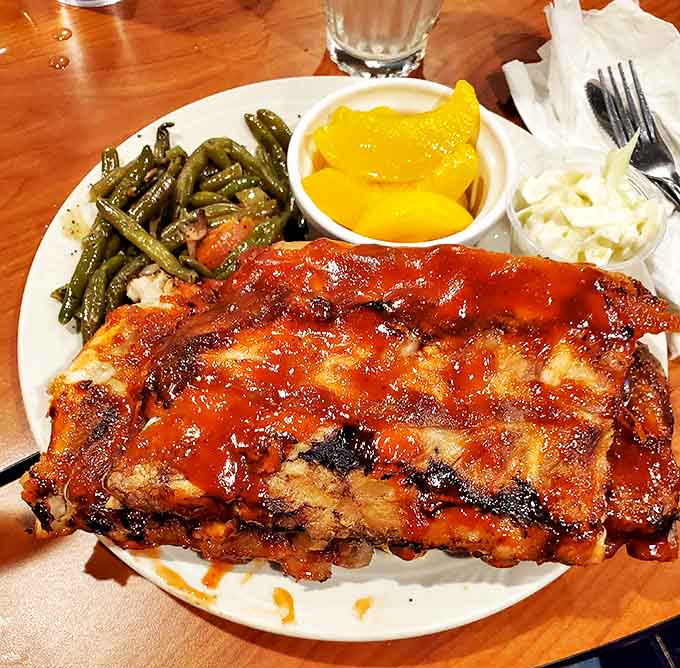 Fred's Charbroiled Speedway Ribs live up to their "BEST RIBS IN TOWN" billing &ndash; these babies aren't falling off the bone, they're racing into flavor territory.