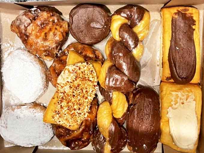 A baker's dozen of powdered perfection, like edible snowballs that melt in your mouth instead of your hands.