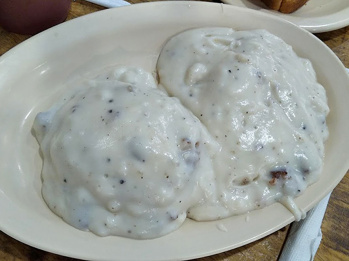 These biscuits and gravy aren't just breakfast – they're a warm, peppery hug that might just solve all your problems for at least an hour.