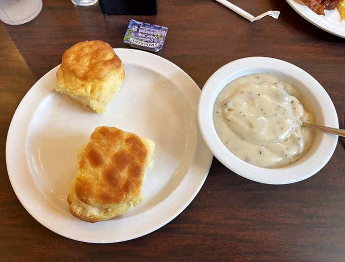 Simple pleasures done perfectly &ndash; these biscuits with gravy might make you consider moving to Marion just for breakfast access.