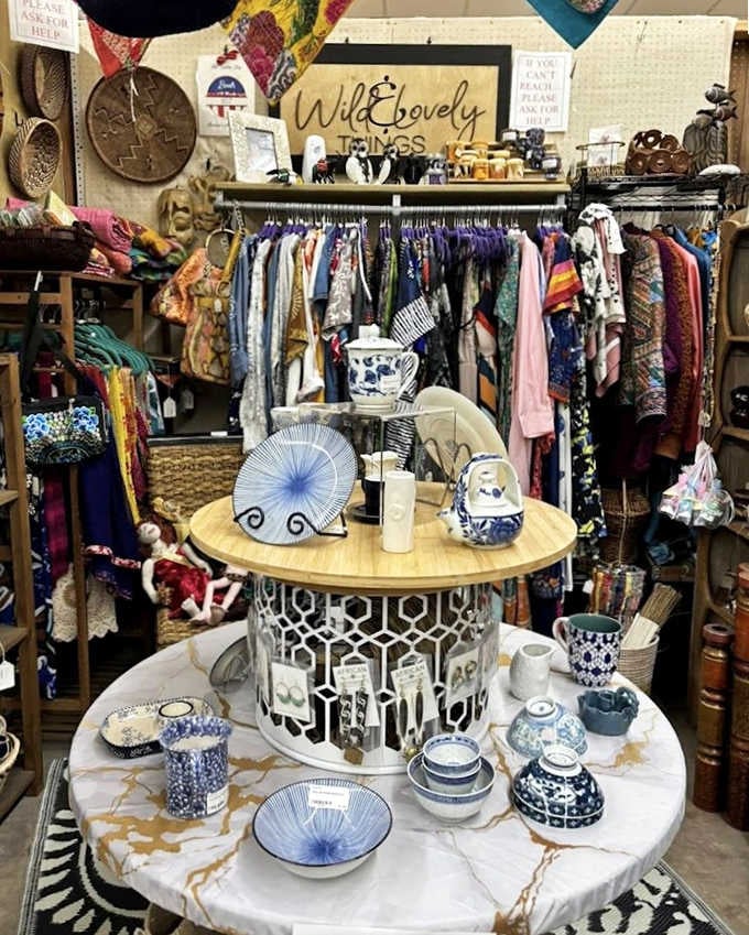 Individual vendor booths create mini-worlds within the larger mall, each with its own personality and carefully curated aesthetic.