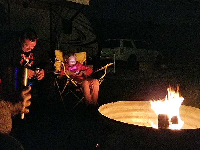 Firelight magic The hypnotic dance of campfire flames creates the perfect backdrop for marshmallow roasting and story swapping.