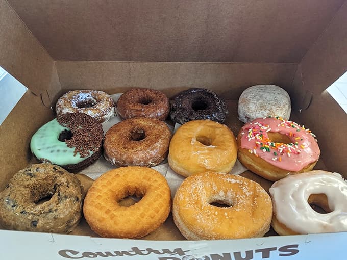 A dozen donuts in a box represents either breakfast for the family or a personal challenge, depending on your level of commitment.