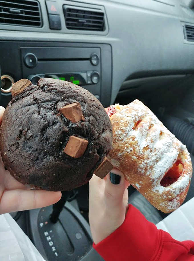 Holding these treats requires serious decision-making skills &ndash; chocolate decadence or fruity delight? The struggle is deliciously real.