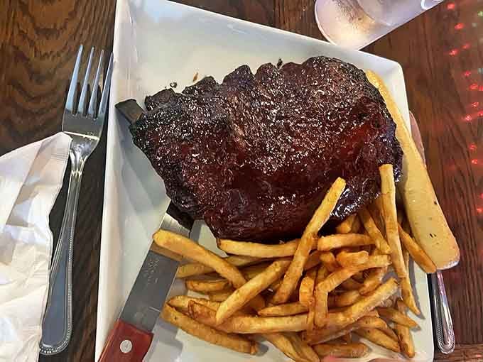 Fall-off-the-bone tender and glistening with sauce &ndash; these ribs prove Foggy's mastery extends beyond the steak frontier.