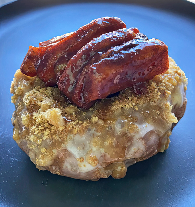 This roasted caramel apple donut is autumn's greatest hit &ndash; like a county fair and grandma's kitchen collaborated on the perfect treat.