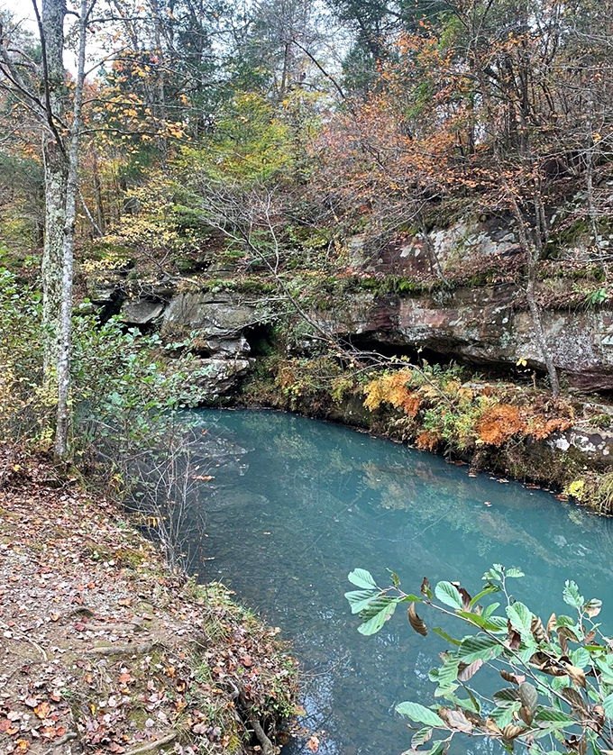 Crystal-clear waters flow over ancient bedrock, creating natural swimming holes that make air conditioning seem utterly unnecessary on hot summer days.
