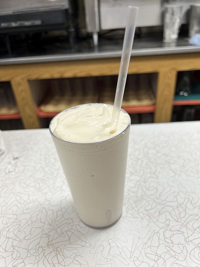 That vanilla milkshake &ndash; thick enough to require serious straw strength but worth every bit of the delicious effort.