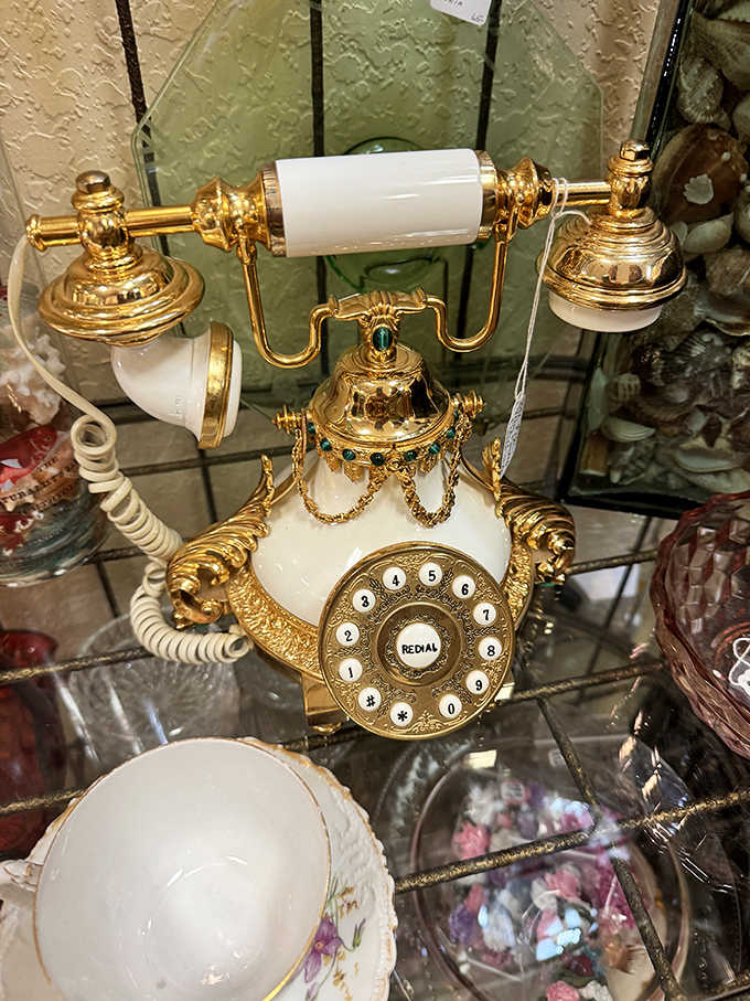 "Hello, operator? Connect me to 1965 please." This glamorous telephone transforms any mundane call into a cinematic moment.
