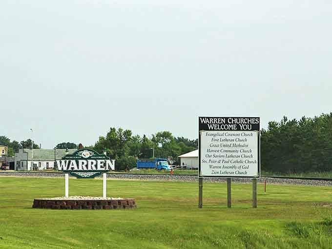 Church spires rise above Warren's landscape, marking gathering places that have united the community for generations.
