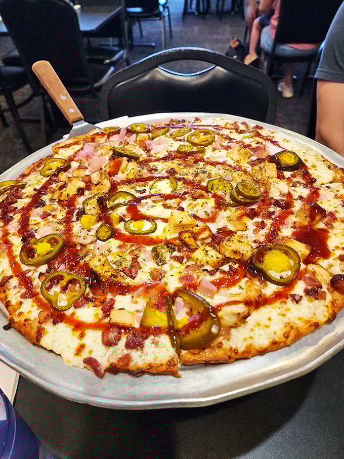 BBQ pizza that breaks all the rules in the best possible way &ndash; those jalape&ntilde;os add just enough kick to keep things interesting.